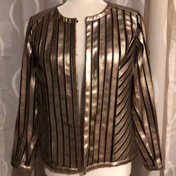 JM Collection | Jackets & Coats | Jm Collection Luxe Stripe Baroque ...